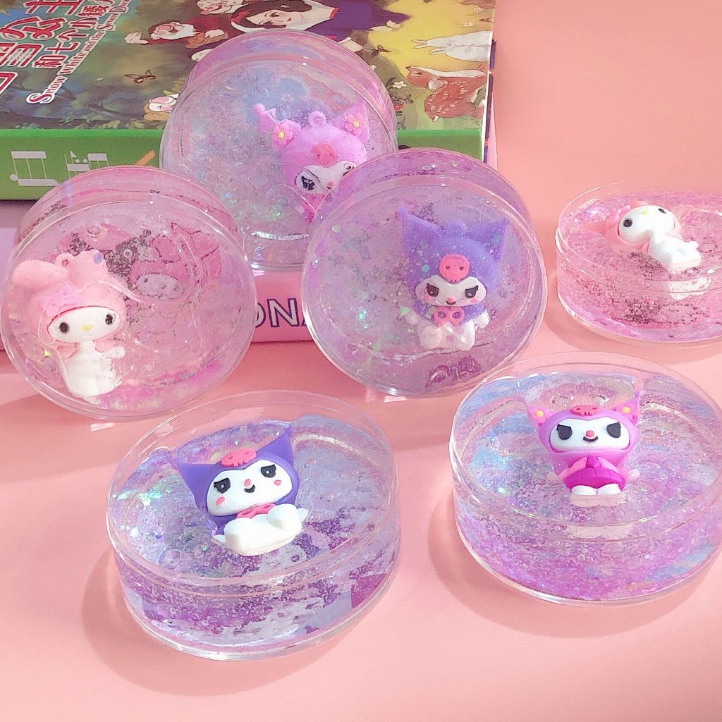 Stress Relief Colorful Crystal Kuromi Slime Soft Jelly Clay Putty Mud ...