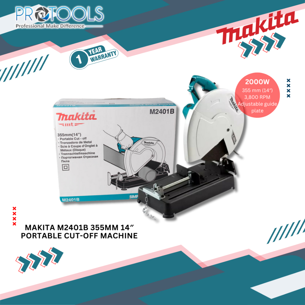 MAKITA MT M2401B (M2401G) PORTABLE CUT OFF MACHINE 14" 2000W FOC MAKITA CUTTING DISC!!! | Shopee ...