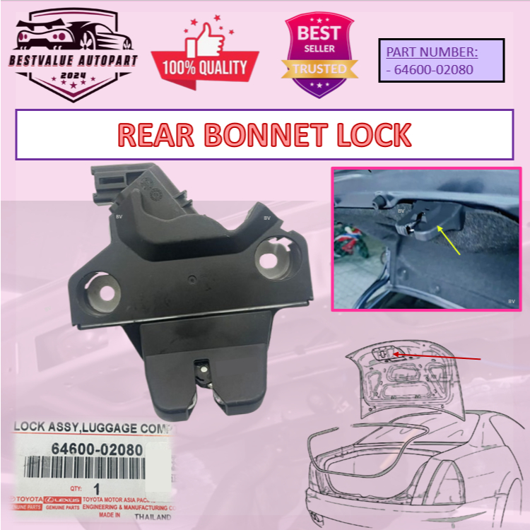 💫MALAYSIA READY STOCK💫TOYOTA ALTIS ZRE172 2013-2019 VIOS NCP150 LOCK ...
