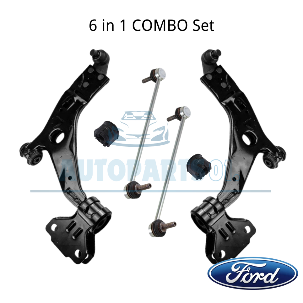 [6 IN 1 COMBO] OEM Front Lower Arm with Ball Joint / Stabilizer Link / Bush for Ford Kuga 2013 ...