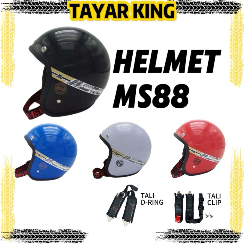 MS88 HELMET TALI TULISAN MERAHSAFETY HELMET TOPI MOTOR MS 88 SGV BKP ...