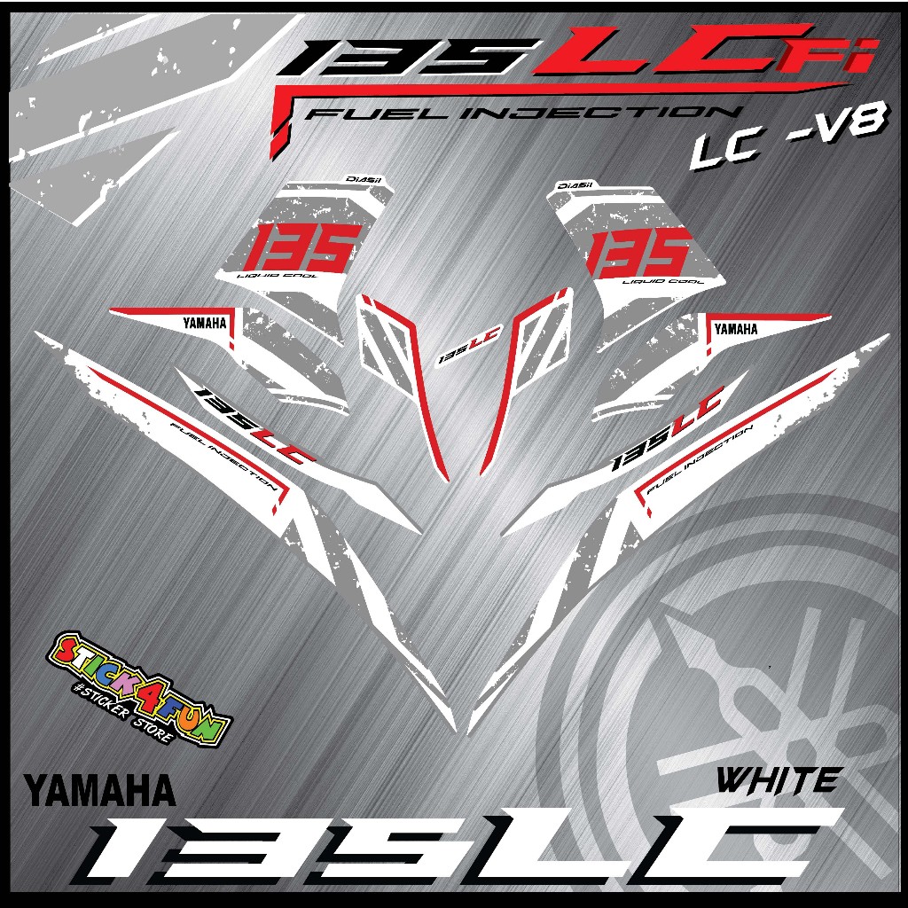 STRIPE MOTOR Yamaha LC V8 Fi 2024 CUSTOM STRIPE (23) DESIGN (A-grade ...