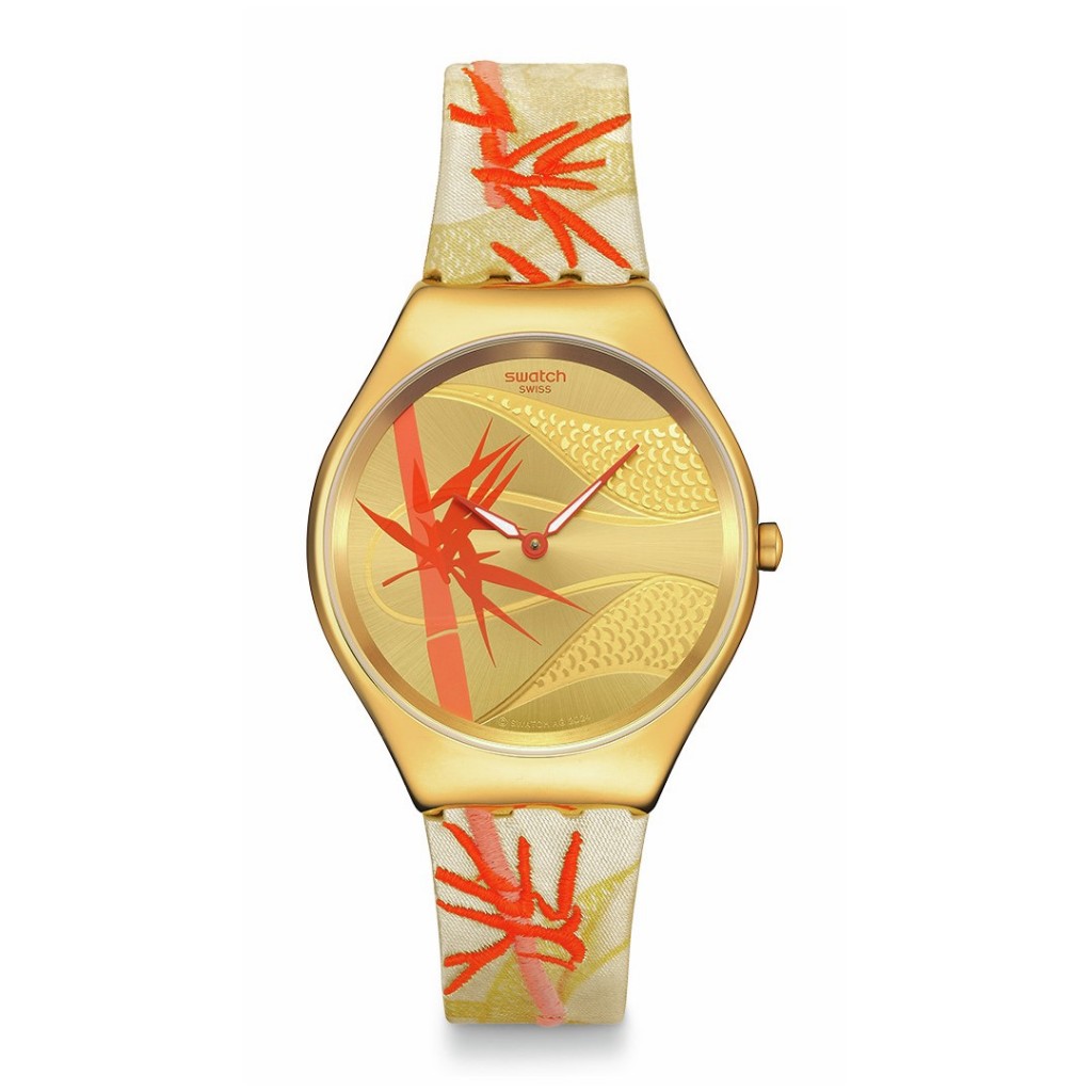 Swatch GOLDEN RED BAMBOO Watch 38mm SYXZ105 | Shopee Malaysia