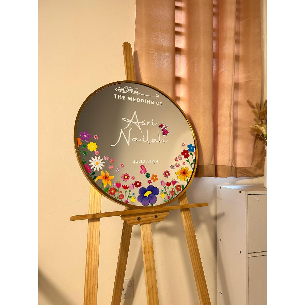 STICKER BUNGA WARNA UNTUK CERMIN BULAT | Shopee Malaysia