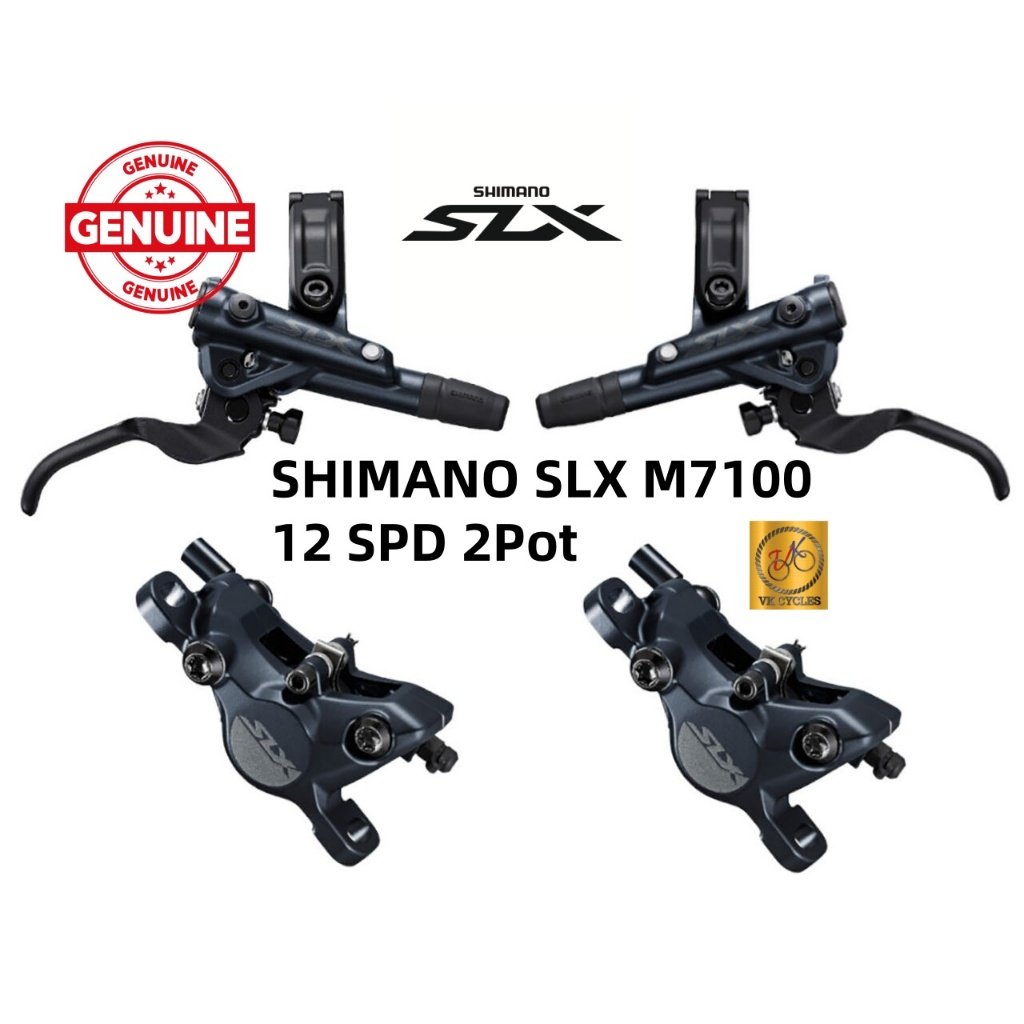 [Genuine] SHIMANO SLX M7120 M7100 12 SPD 4Pot BRAKESET Hydraulic Brake ...