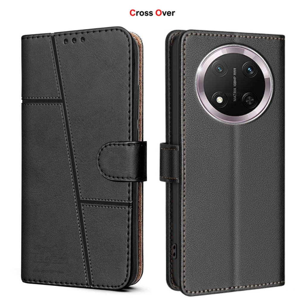 Honor X9C 5G PU Leather Flip Bag With Card Holder Pouch Bag Flip Case ...