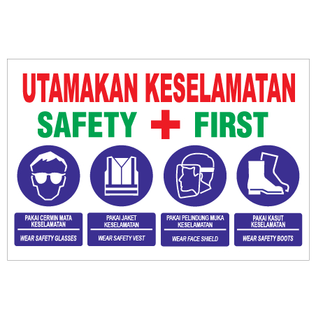 Utamakan Keselamatan Safety First Sticker/ Banner | Shopee Malaysia