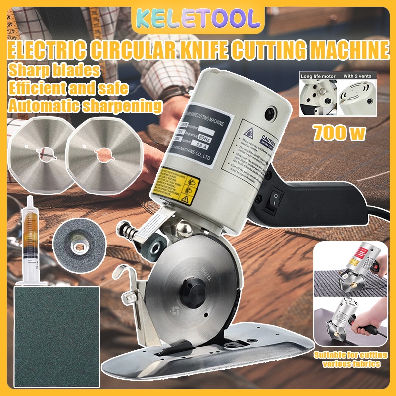 90MM Electric Clothing Cutting Machine Portable Cloth Scissors Round ...