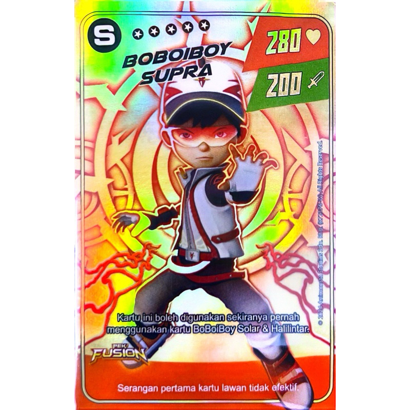 PEK FUSION AR SUPRA S FUSION INDONESIA KAD BOBOIBOY MONSTA GALAXY CARD ...