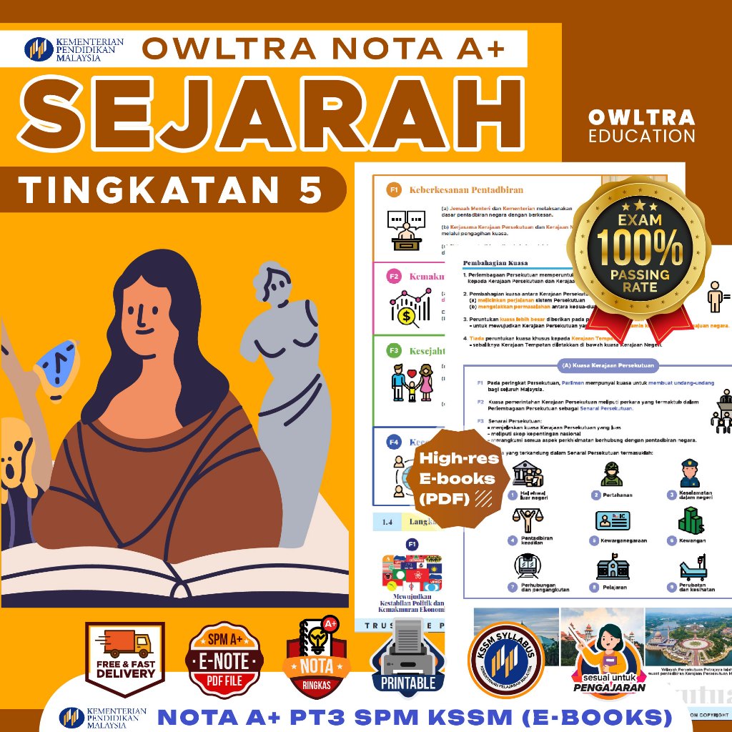 (PDF) Sejarah Nota SPM Tingkatan 5 KSSM Buku Rujukan A+ | Shopee Malaysia