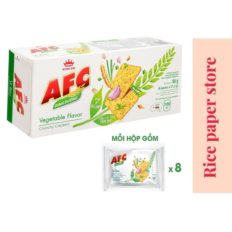 AFC Vi Rau Banh Cracker - Vegetable Flavor Crunchy Crackers 200g ...