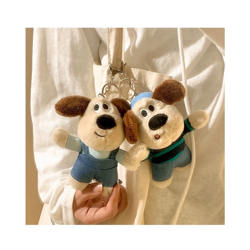 Adorable Dog Plush Keychains - Cute Backpack & Bag Charm for Students ...