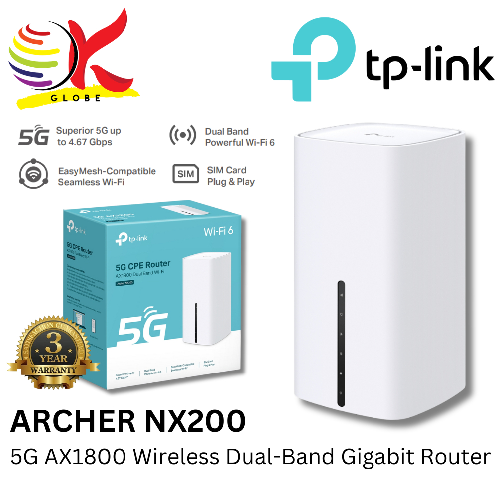 TP-LINK ARCHER NX200 5G AX1800 WIRELESS DUAL-BAND WIFI 6 GIGABIT ROUTER ...