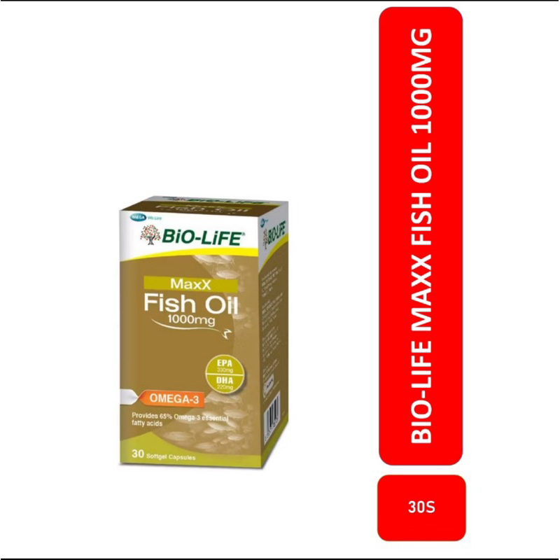 Bio Life Maxx Fish Oil 1000mg 30 softgel Capsules | Shopee Malaysia