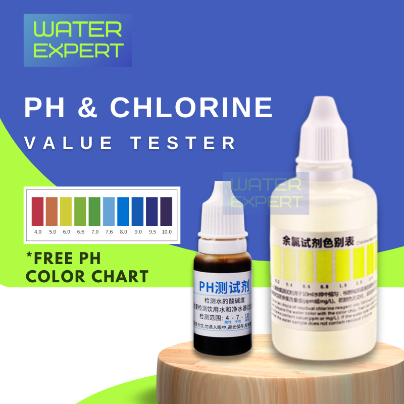 pH Tester Chlorine Tester for Water Test Kit Aquarium Kertas pH Paper ...