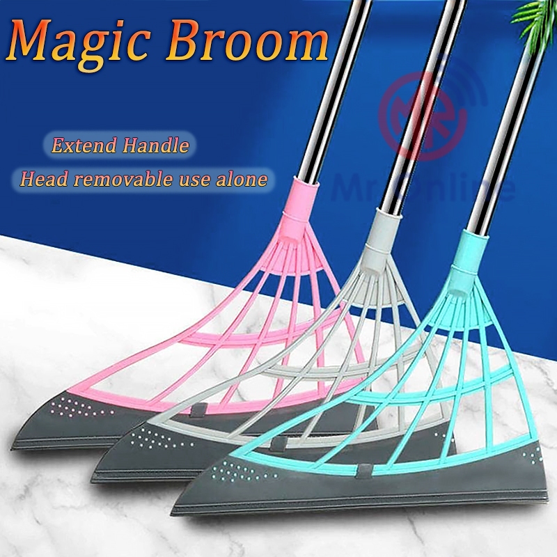 Magic Broom Dry & Wet Floor Cleaning Brushes/Telescopic Handle Sweeper ...