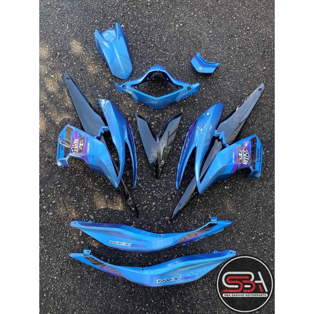 COVERSET BODYSET NVX 155 NVX155 V1 YAMAHA DOCTOR BIRU BABY BLUE 015 ...