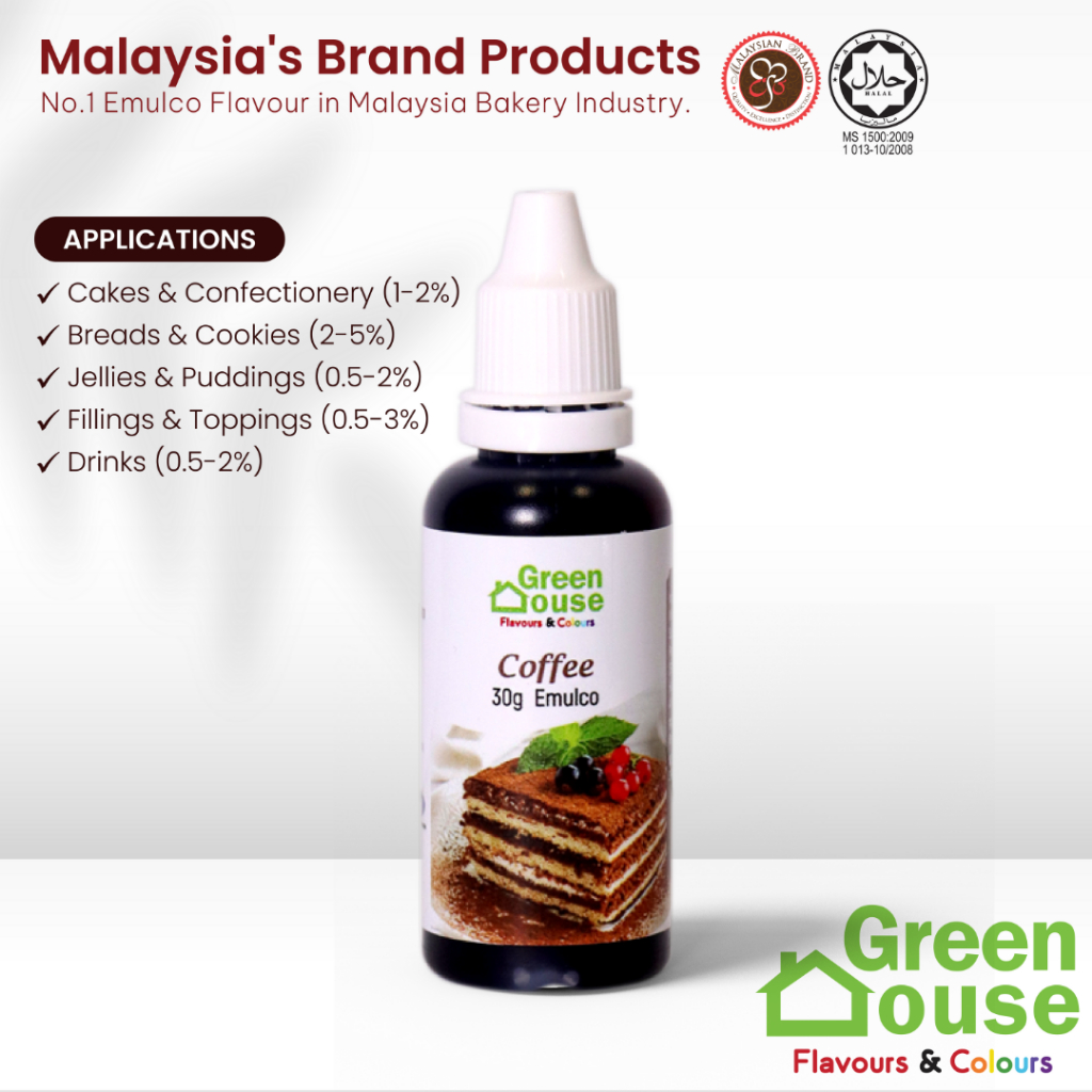 Kopi Emulco Perisa Pewarna Makanan-30g Coffee Emulco Green House [HALAL ...