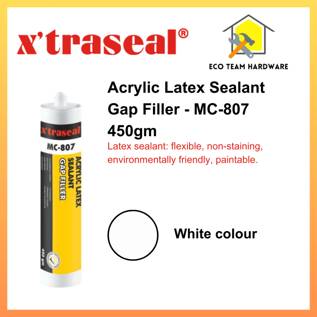 【1 box 30 unit 】X'TRASEAL MC-807 Acrylic Latex Sealant - Gap Filler 450gm | Shopee Malaysia