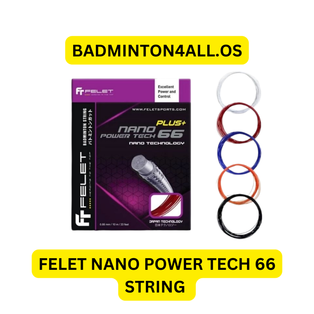 FELET NANO POWER TECH 66 BADMINTON STRING (100% ORIGINAL) | Shopee Malaysia