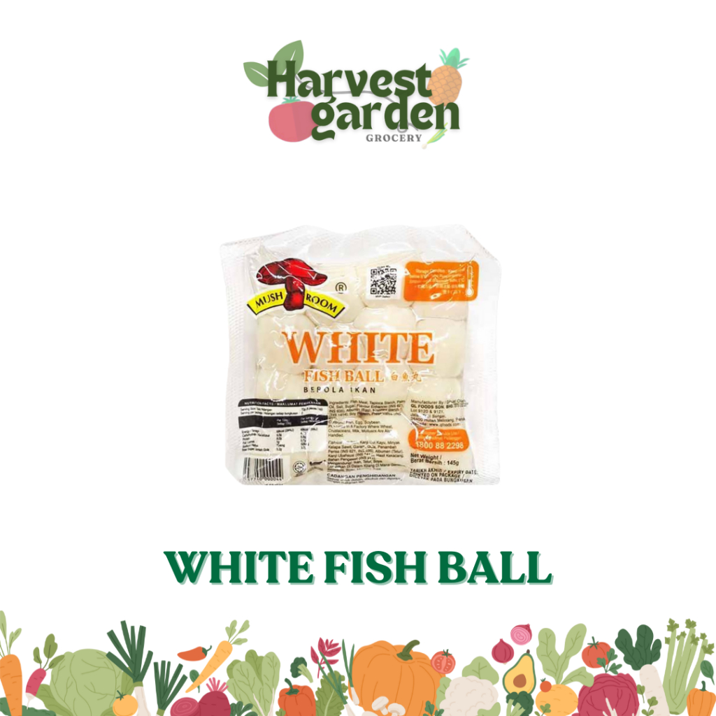 Mushroom Brand White Fish Ball (145g) | Shopee Malaysia