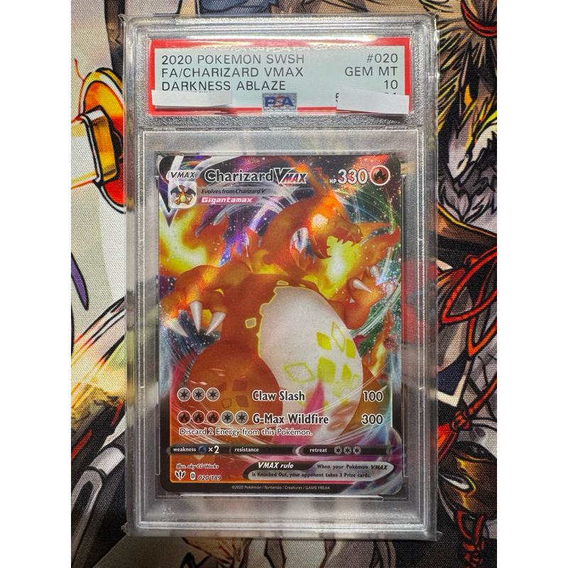 PSA 10 Charizard VMAX 020/189 Darkness Ablaze Full Art Pokemon Card PTCG | English | | Shopee ...