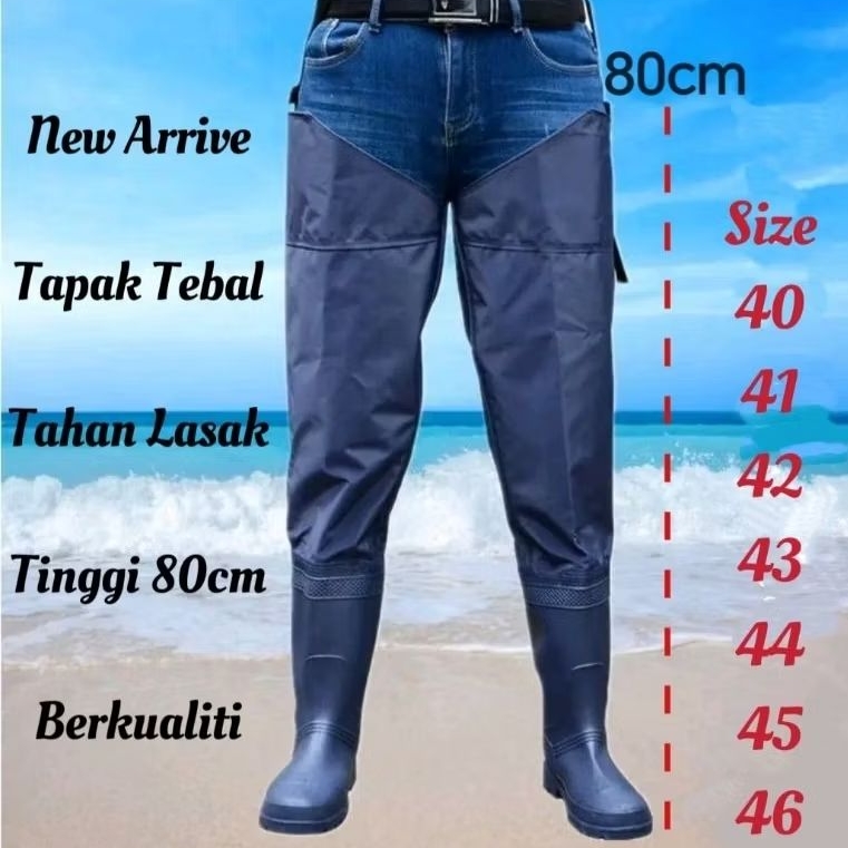 Kasut turun sawah bendang sungai tinggi 80cm/High quality waterproof ...