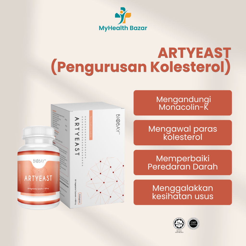 BIOBAY Artyeast (480mg) Vege Capsules | Improve Blood Circulation ...