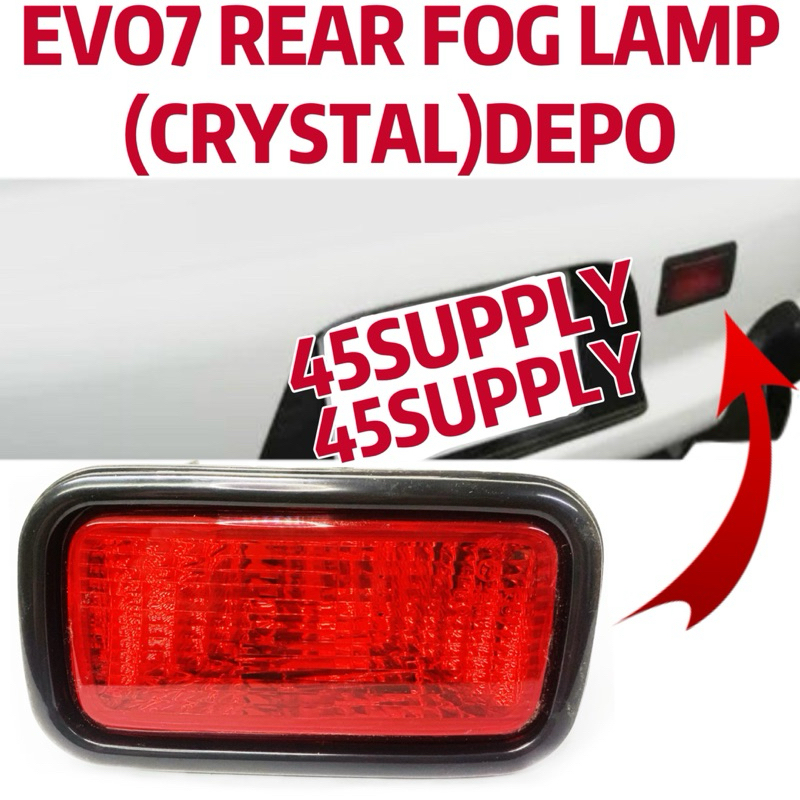 MITSUBISHI EVO7 REAR FOG LAMP(CRYSTAL)DEPO WIRA WAJA PERSONA SAGA BLM ...