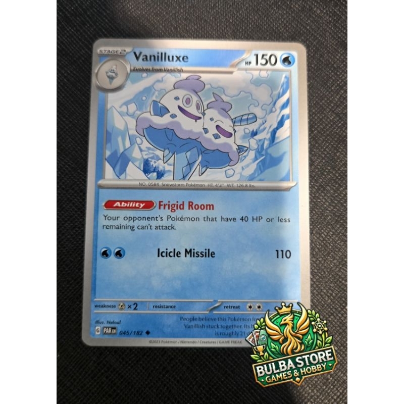 Vanilluxe 045/182 Paradox Rift PAR SV04 Pokémon TCG Card Game Scarlet ...