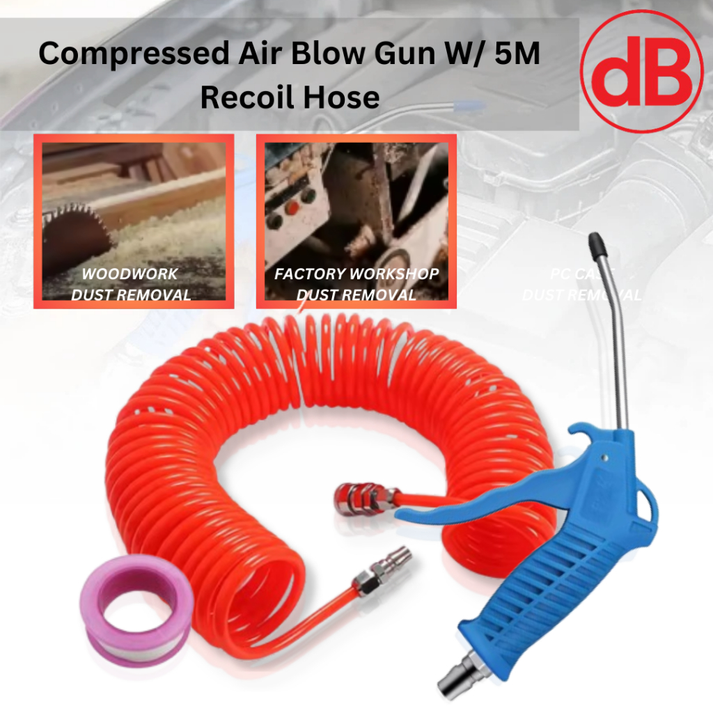 (Ready Stock) Compressed Air Blow Gun W/ 5M Recoil Hose | Shopee Malaysia