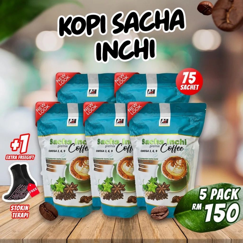 5 PEK KOPI SACHA INCHI OIL AI Global Original HQ Coffee | Shopee Malaysia