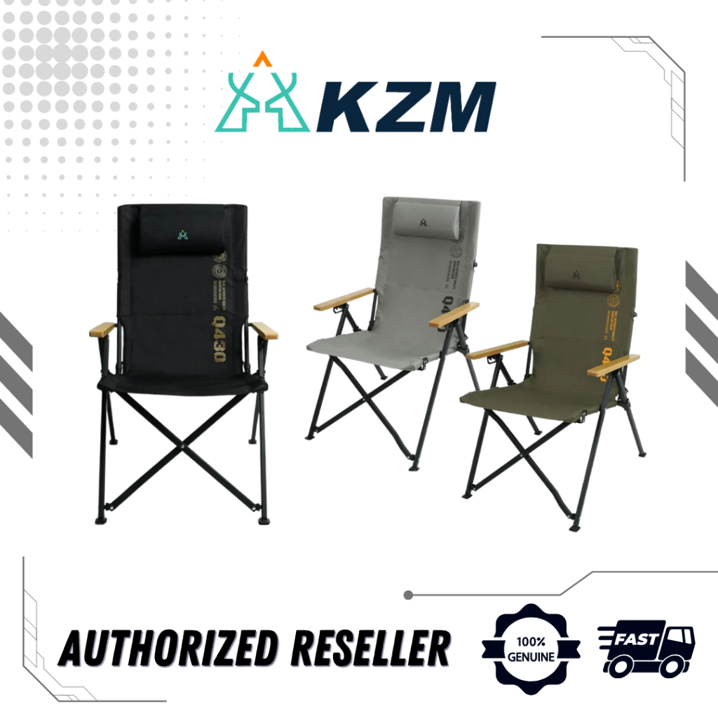KZM Foldable Quantum Chair - 80kg Support Capacity (Original) | Shopee ...