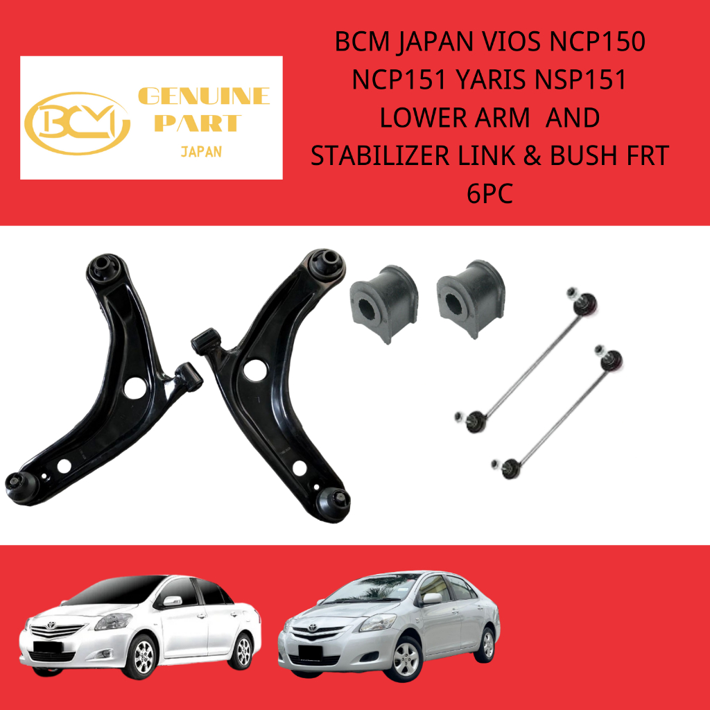 Lower Arm HEAVY DUTY BCM JAPAN Toyota Vios NCP93 / Prius C NHP10 / Yaris XP90 | Kiri / Kanan ...