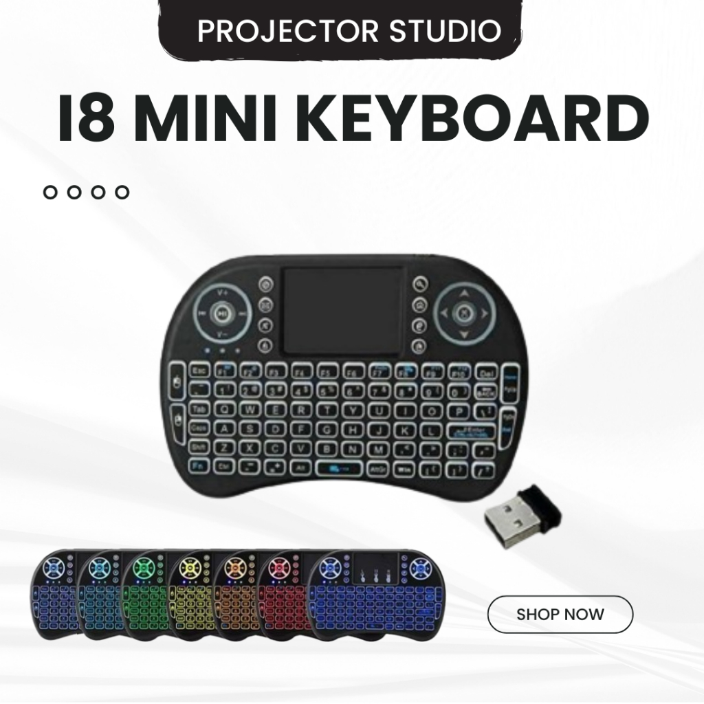 I8 KEYBOARD AIR MOUSE MINI WIRELESS BACKLIT TOUCHPAD KEYBOARD MOUSE ...