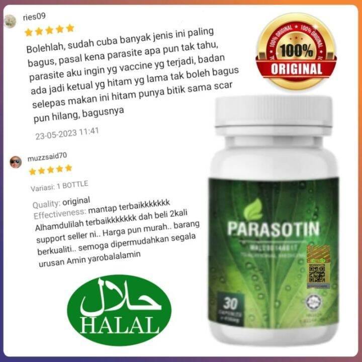 Ready Stock [PARASOTIN] Supplement parasit Halal 30 KAPSUL | Shopee ...