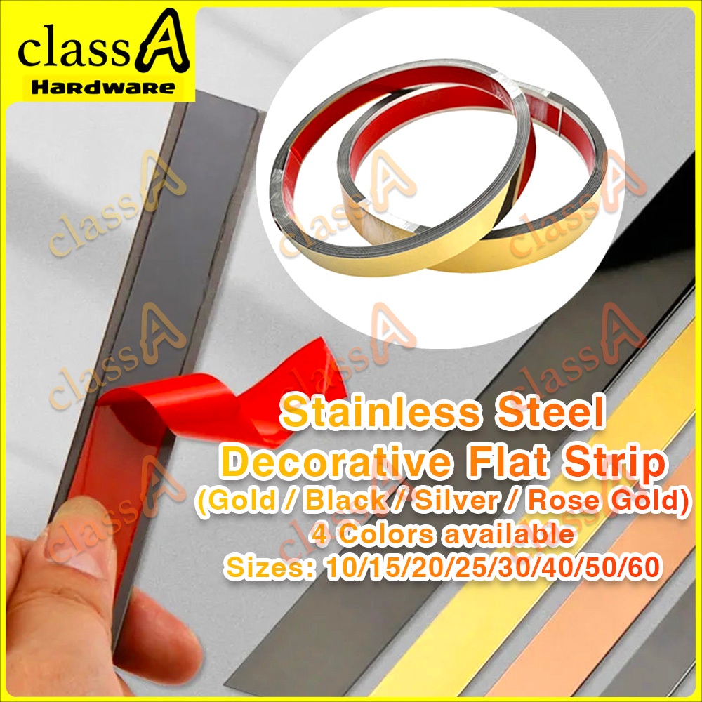 ClassAHW 5 Meter Stainless Steel Strip Mirror For Wall & Ceiling Gold ...