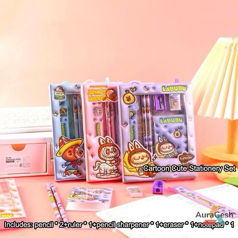 Stationery Set of 6 Labubu/Children's Stationary Luxury Souvenir ...