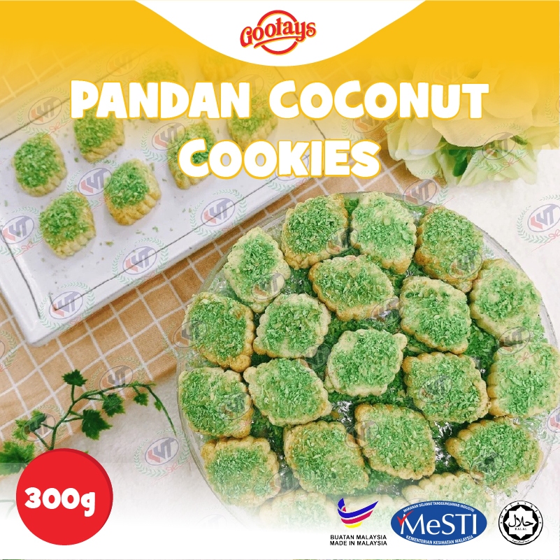 [Premium Cookies] Pandan Coconut Halal Cookies Biskut Kelapa Coconut ...
