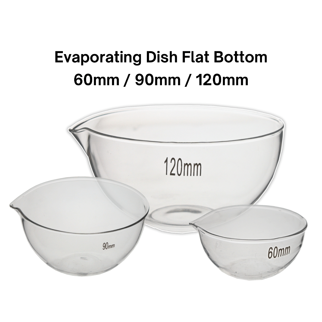 Evaporating Dish Glass Transparent Flat Bottom With Spout Laboratory ...