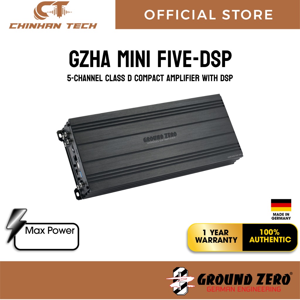 Ground Zero GZHA MINI FIVE-DSP 5-channel class D compact amplifier with DSP | Shopee Malaysia