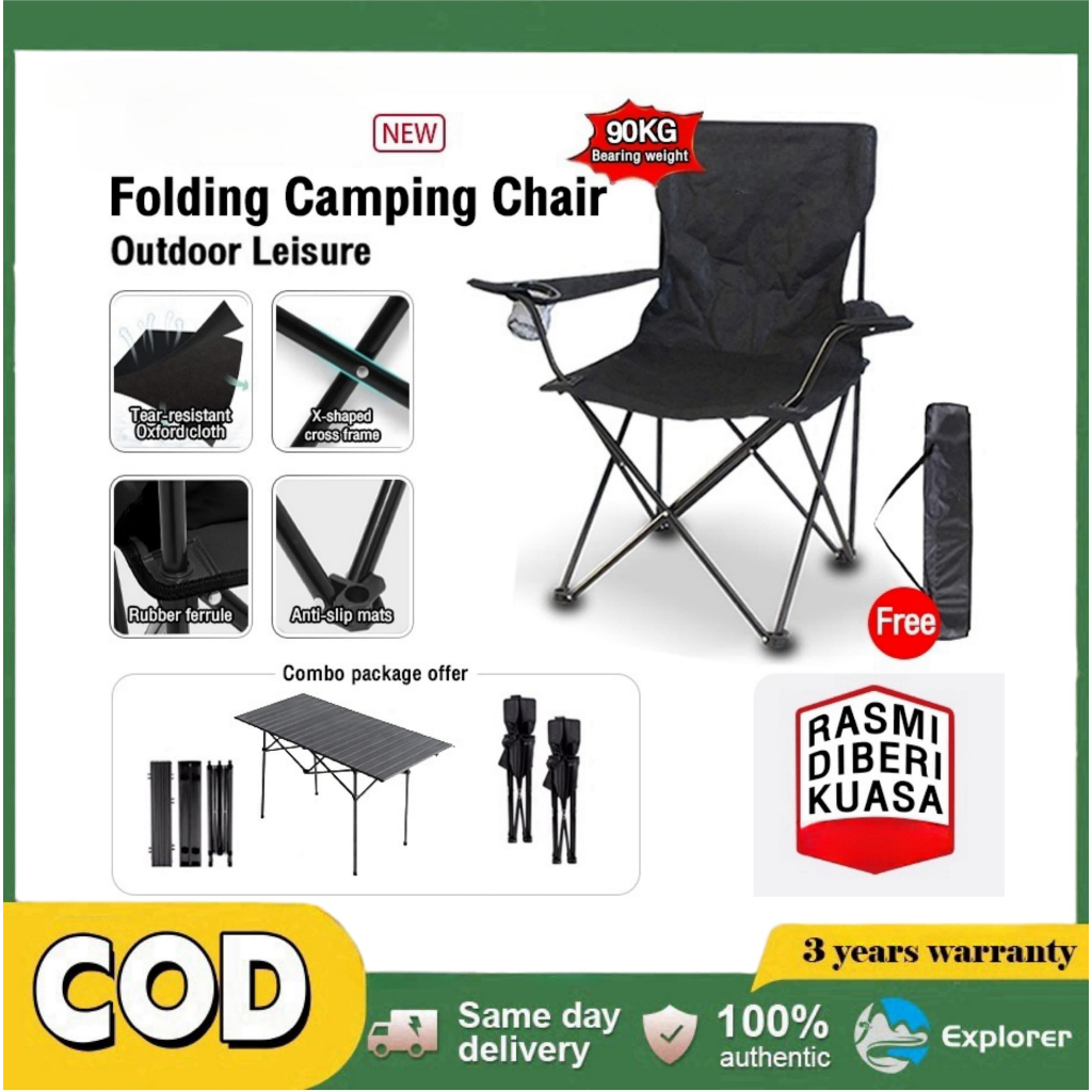 Lipat Kerusi With Arm Camping Foldable Chair Outdoor Beach Chair ...