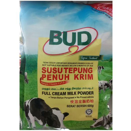 BUD Susu Tepung Penuh Krim/Full Cream Milk Powder 600g | Shopee Malaysia