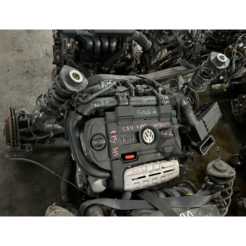 Volkswagen Golf MK6 TSI 1.4 Turbo CAV Engine Set with Gearbox Low ...