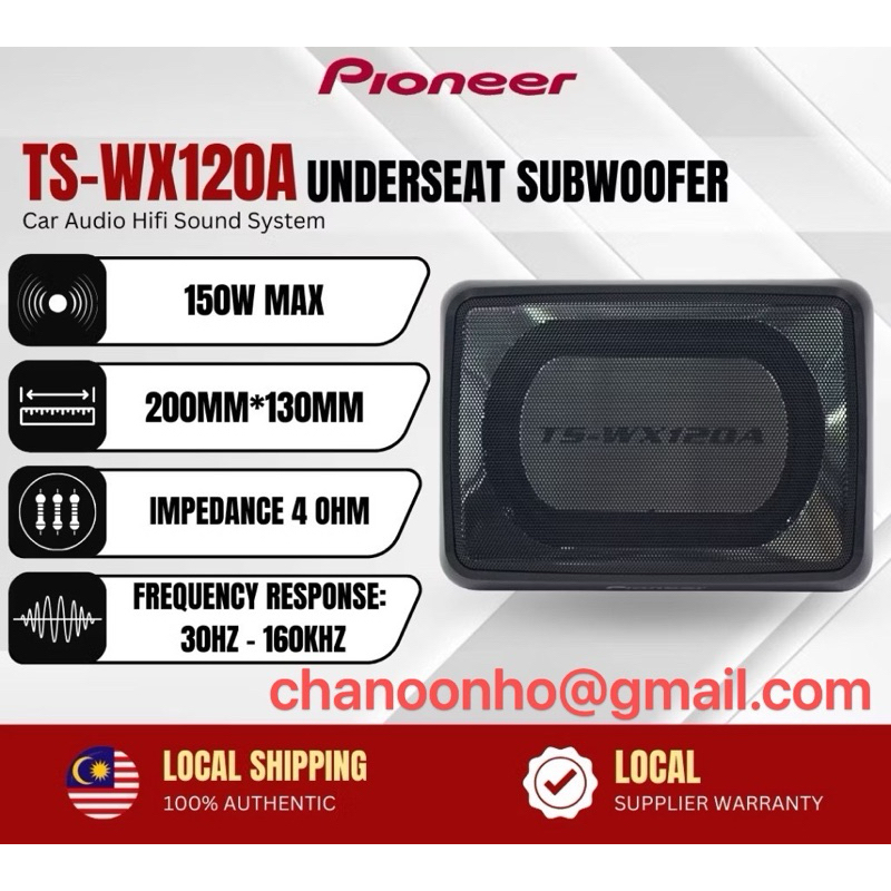PIONEER TS-WX120A 150W SUBWOOFER BUILT IN AMP POWERFUL AMPLIFIER | Shopee Malaysia