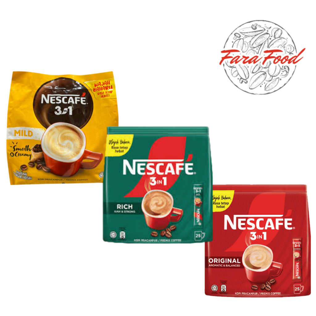 Coffee Nescafe Kopi Instant 3 in 1 Original Sachet Mild Rich | Shopee ...