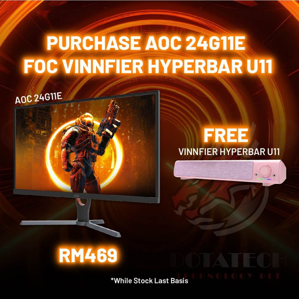 # AOC 24G11E - 24" FHD, 1ms, 180Hz, IPS, Adaptive Sync Gaming Monitor ...