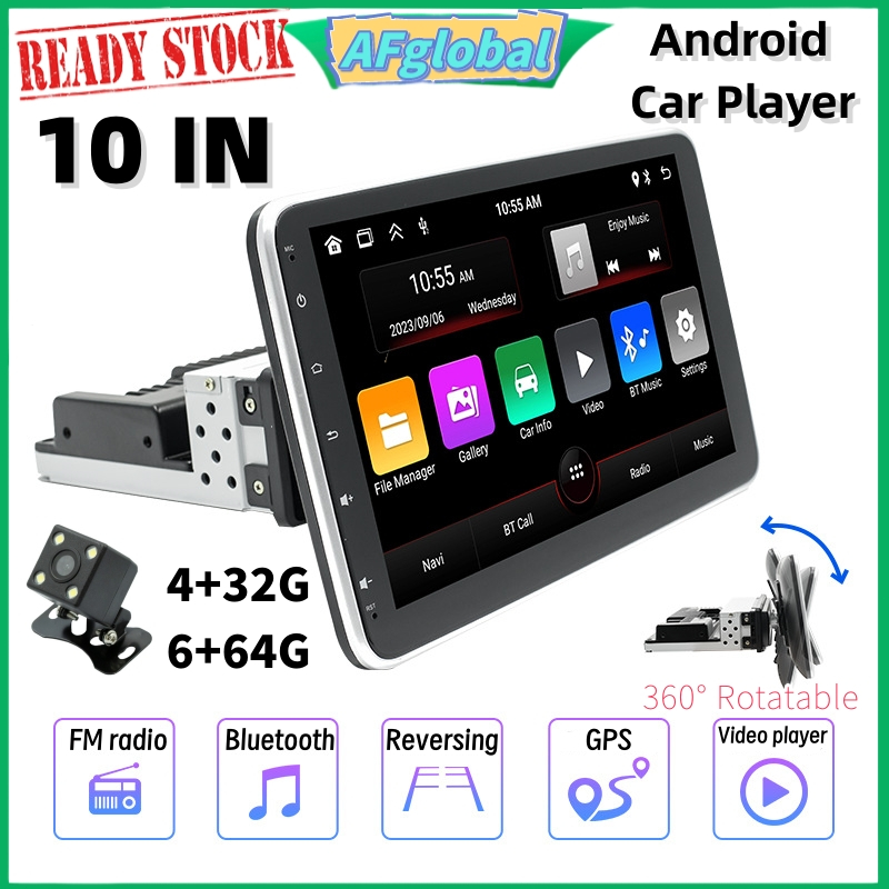 RYP Android Car Player 10IN Android Player 360° Rotatable Pemain Kereta ...