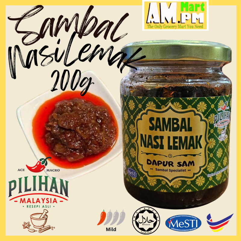 Sambal Nasi Lemak 200g | Instant Sambal Sedap Lazat Ready to Eat Nasi Lemak Sambal Bilis ...