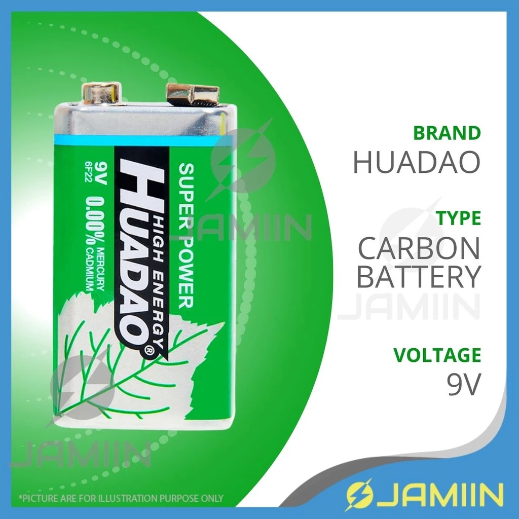 9V Battery Carbon Battery Long-Lasting Smoke Alarm Batteries Walkie ...